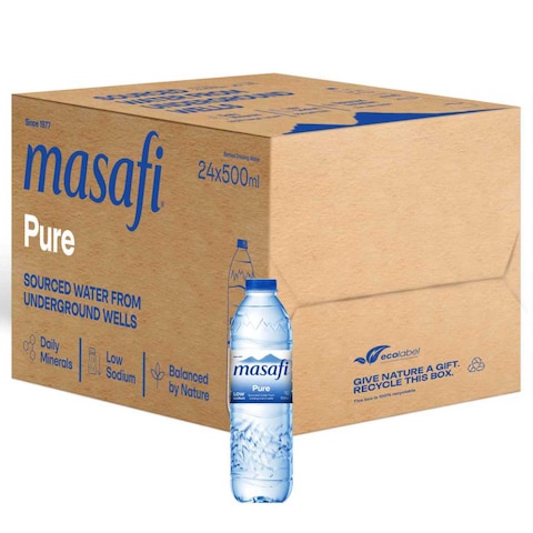 Masafi Pure Drinking Water 500ml Pack of 24 price in UAE | Carrefour ...