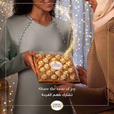 Buy Ferrero Rocher Fine Hazelnut Milk Chocolates, 24 Piece Gift Box ...