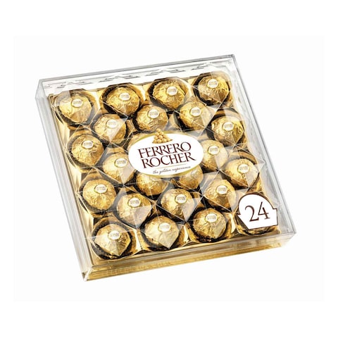 Ferrero Rocher Fine Hazelnut Milk Chocolates 24 Piece Gift Box 300g ...