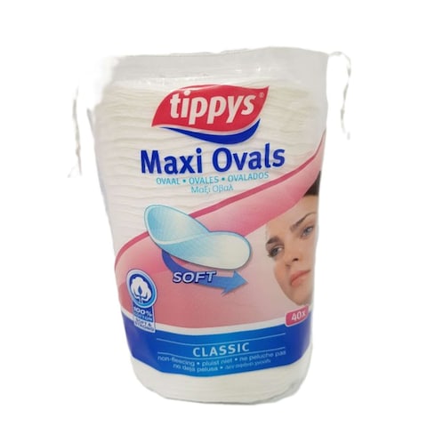 Tippys Maxi Ovals Cotton 40 Makeup Pads White price in UAE | Carrefour ...