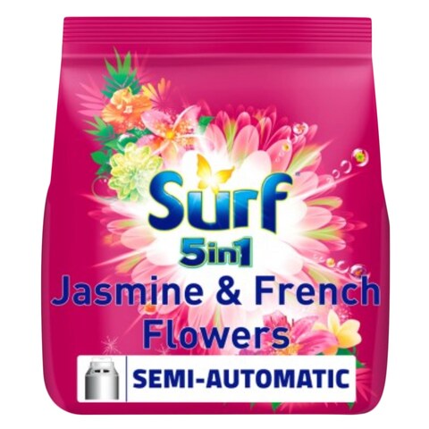 SURF 5 IN 1 SEMI-AUTOMATIC DETERGENT POWDER WITH JASMINE FRENCH FLOWERS ...