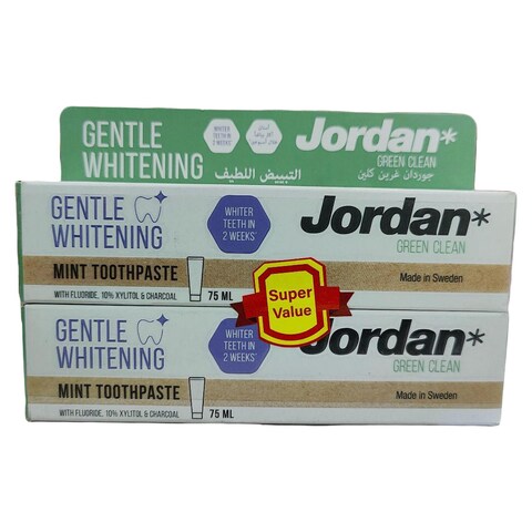 Jordan Green Gentle Whitening Mint Toothpaste White 75ml Pack of 2 ...