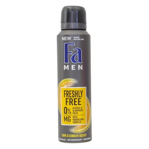 Buy Fa Men Freshly Free Lime And Ginger Scent Body-spray 150ml Online ...