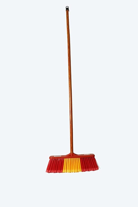 Buy Moonlight Soft Plastic Broom with Wooden Stick Online | Carrefour UAE
