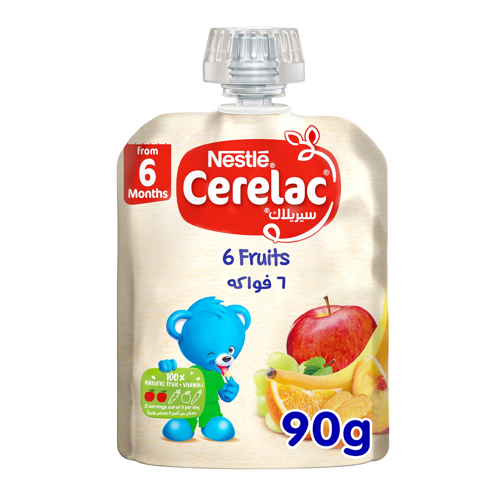 Buy Cerelac 6 Fruits Puree - 90 gram Online | Carrefour Egypt