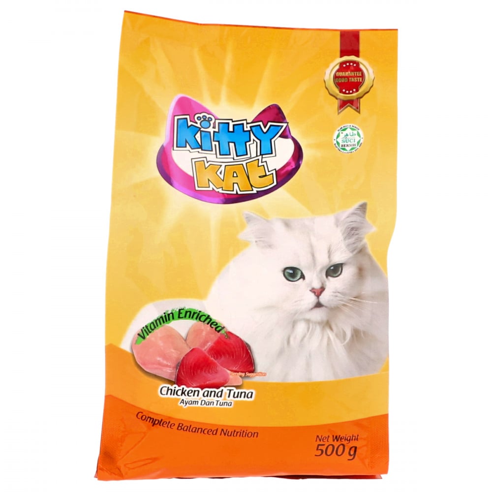 Buy Kitty Kat Chicken and Tuna Cat Food 500g Online | Carrefour Pakistan