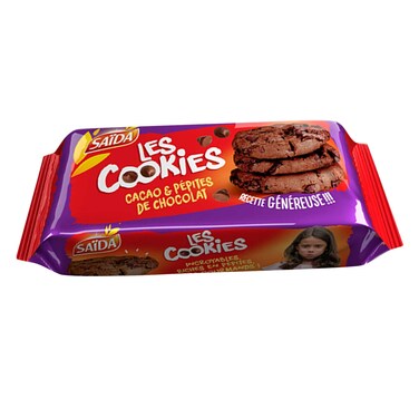 Buy Saida Cocoa And Chocolate Chips Les Cookies 136g Online | Carrefour ...