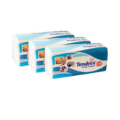 Buy Tendrex Facial Tissues 300 Count X Pack Of 3 Online | Carrefour Lebanon