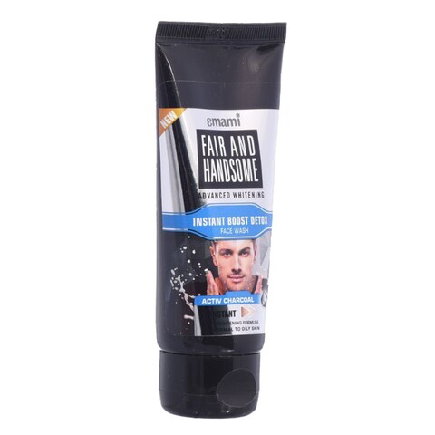 Emami Fair And Handsome Instant Boost Detox Face Wash With Active ...
