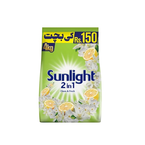 Buy Sunlight Clean & Fresh Washing Powder 4 kg Online | Carrefour Pakistan
