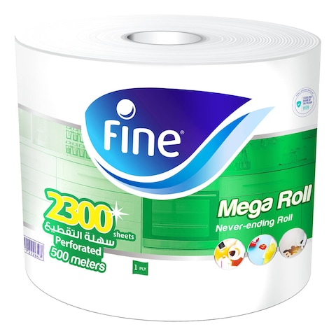 Fine Kitchen Tissue Roll 2300 Sheets X 1 Ply 1 Mega Roll price in UAE ...