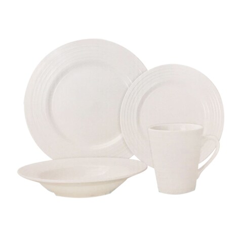 Hk Embosed Porcelain Dinner Set Of 16 Pieces Online | Carrefour Jordan