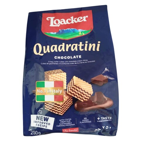 Buy Loacker Quarter Chocolate Wafer - 250 Gram Online | Carrefour Egypt
