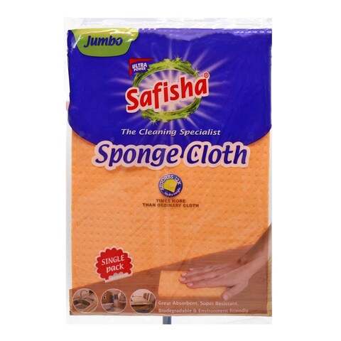 Buy SAFISHA SPONGE JUMBO CLOTH ORANGEX1 Online | Carrefour Kenya