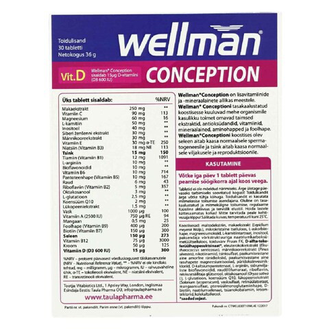 Buy Vitabiotics Wellman Conception Fertility And Reproduction ...