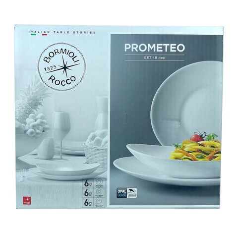 Buy Bormioli Square Dinner Set - 18 Pieces Online | Carrefour Egypt