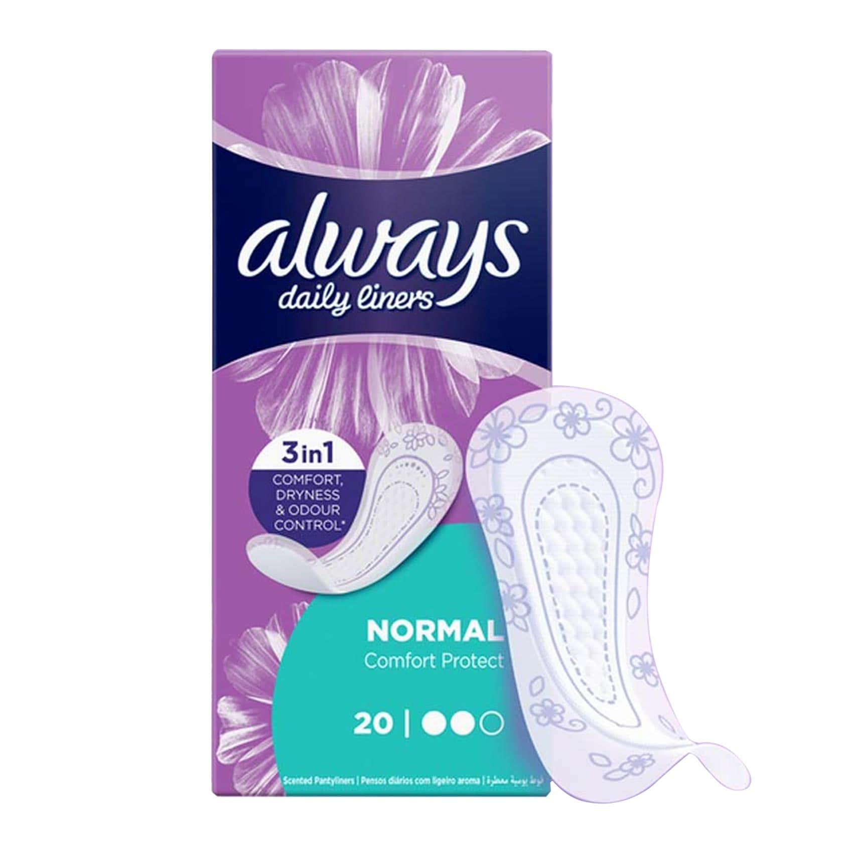 Buy Always Daily Liners Normal Comfort Protect - 20 Pads Online ...