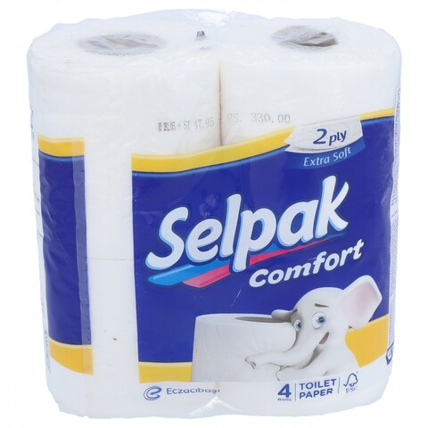 Buy Selpak Comfort Toilet Paper 4 Rolls 2 Ply Extra Soft Online ...