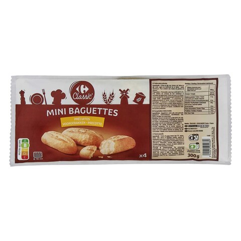 Buy Carrefour Classic Mini Baguettes Bread Rolls 300g Online ...