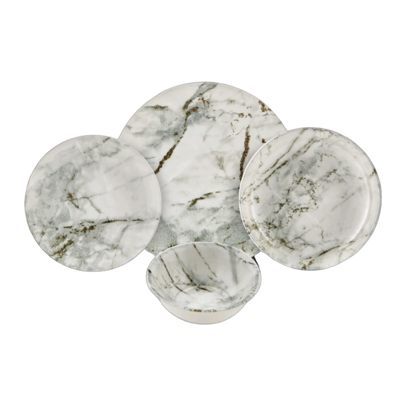 Buy Rienamora Porcelain Dinner Set - 24 Pieces - Marble Online ...