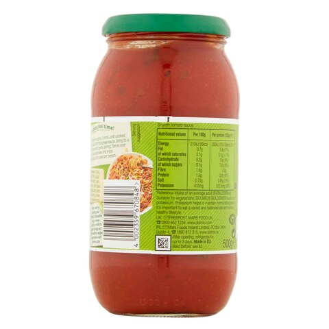 Buy Dolmio Smooth Tomato Bolognese Pasta Sauce 500GR Online | Carrefour ...