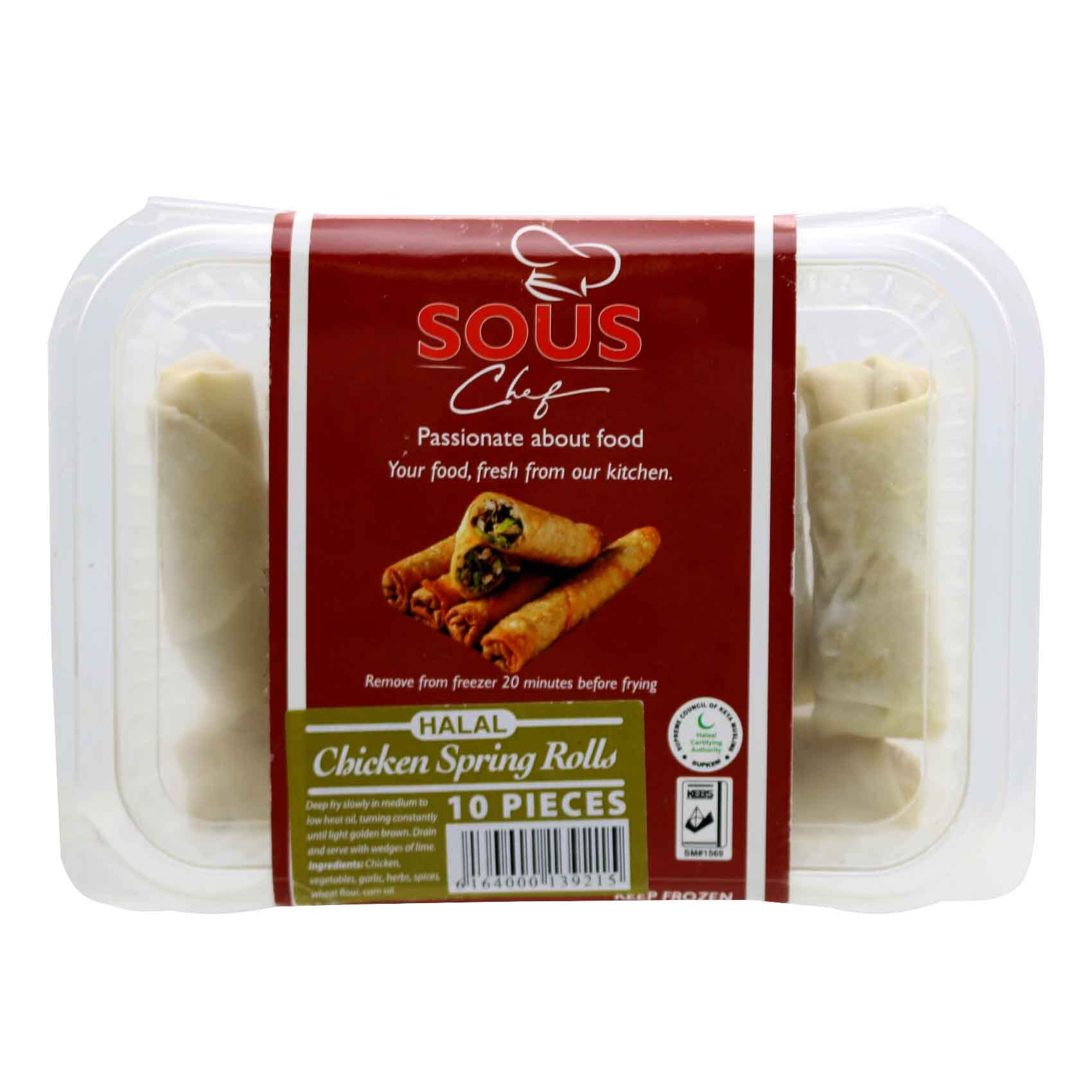 Buy Sous Chef Chicken Spring Rolls 300g (10 Pieces) Online | Carrefour ...