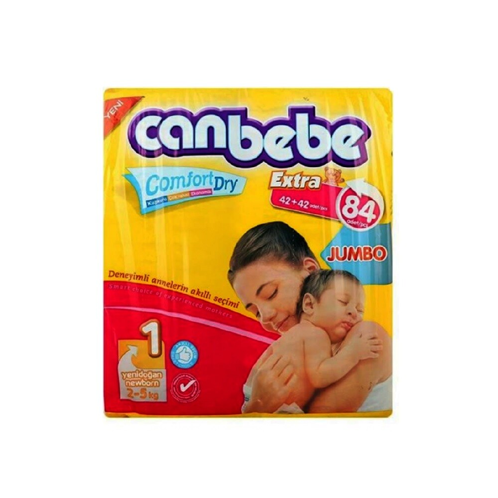 Buy Canbebe Comfort Dry Jumbo For New Born Size 1 (2 - 5 kg) 84 pcs ...