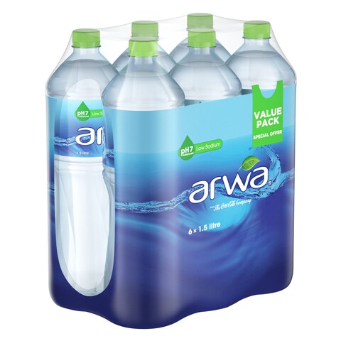 Buy Arwa Bottled Drinking Water 1.5L X6 Online | Carrefour KSA