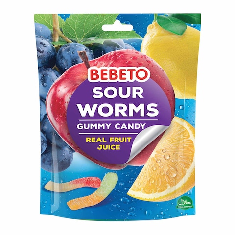 Buy Bebeto Sour Warms Gummy Candy - 60 gram Online | Carrefour Egypt