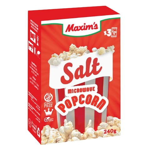 Buy Maxim's Salt Microwave Popcorn 240g Online | Carrefour Lebanon