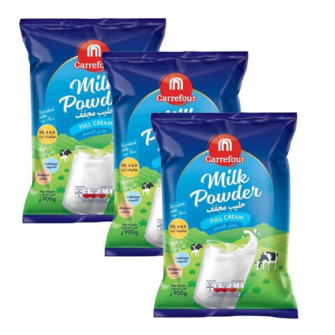 Carrefour Full Cream Milk Powder 900g Pack of 3 price in UAE ...