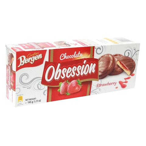 Buy Bergen Obsession Chocolate Sweet Strawberry Cookies 145g Online ...