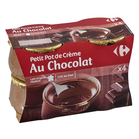 Buy Carrefour Original Chocolate Cream Dessert 100g x Pack of 4 Online ...