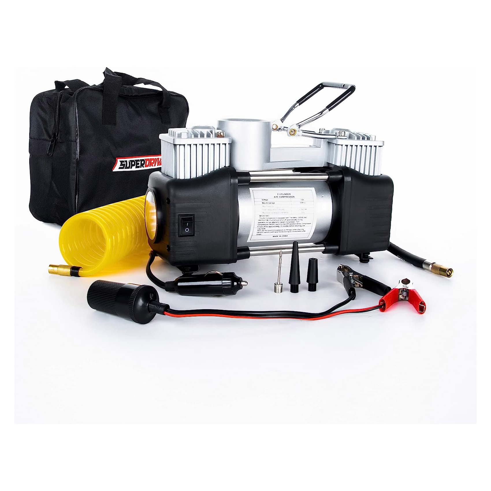 Buy Superdrive 2 Cylinder Air Compressor - 12 Volt Online | Carrefour Egypt