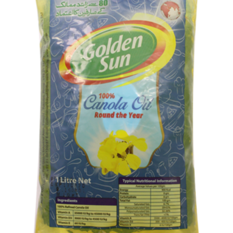 Buy Golden Sun Canola Oil 1L Online | Carrefour Pakistan