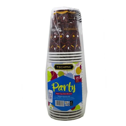 Buy Techpak Paper Cup 8Oz D.Brown S/M Online | Carrefour Kenya
