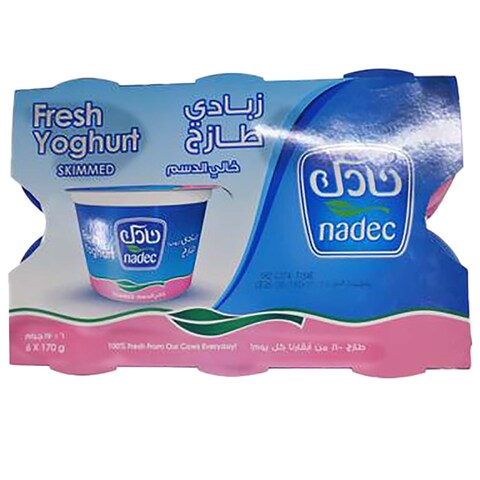Nadec Fresh Yogurt Skimmed Pack Of 5 + 1 Free x 170g price in Kuwait ...