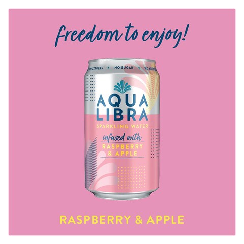 Aqua Libra Sparkling Water Raspberry And Apple Flavor 330 Ml Online | Carrefour Jordan