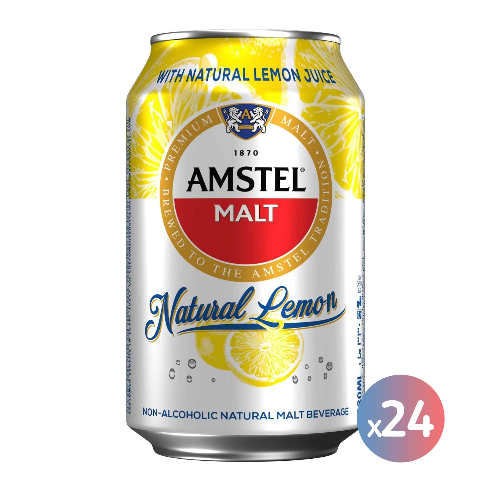 Buy Amstel Malt Drink with Natural Lemon Juice - 330ml - 24 Piece ...