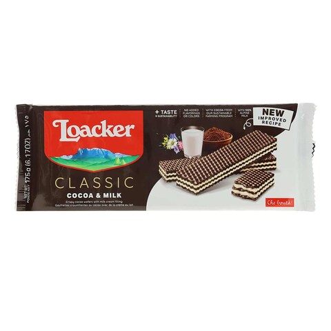 Buy Loacker Classic Cacao And Milk Wafers 175g Online | Carrefour Kenya