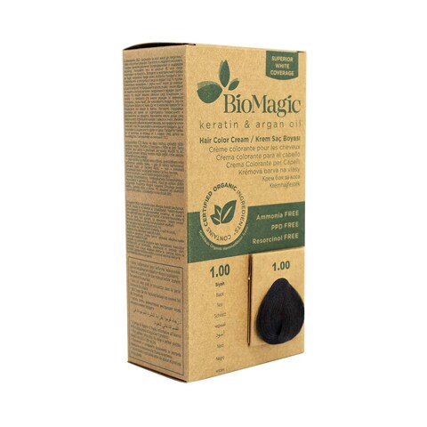 Biomagic Keratin And Argan Oil Hair Colour 1.00 Black 60ml price in UAE ...