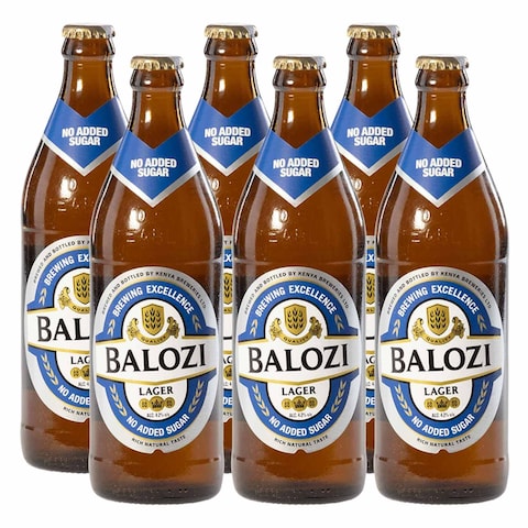 Buy Balozi Lager No Added Sugar Beer 500ml x Pack of 6 Online | Carrefour Kenya
