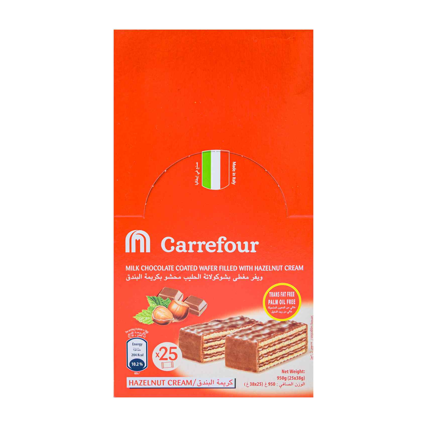 Buy Carrefour Milk Chocolate Wafer 38g Pack of 25 Online | Carrefour KSA