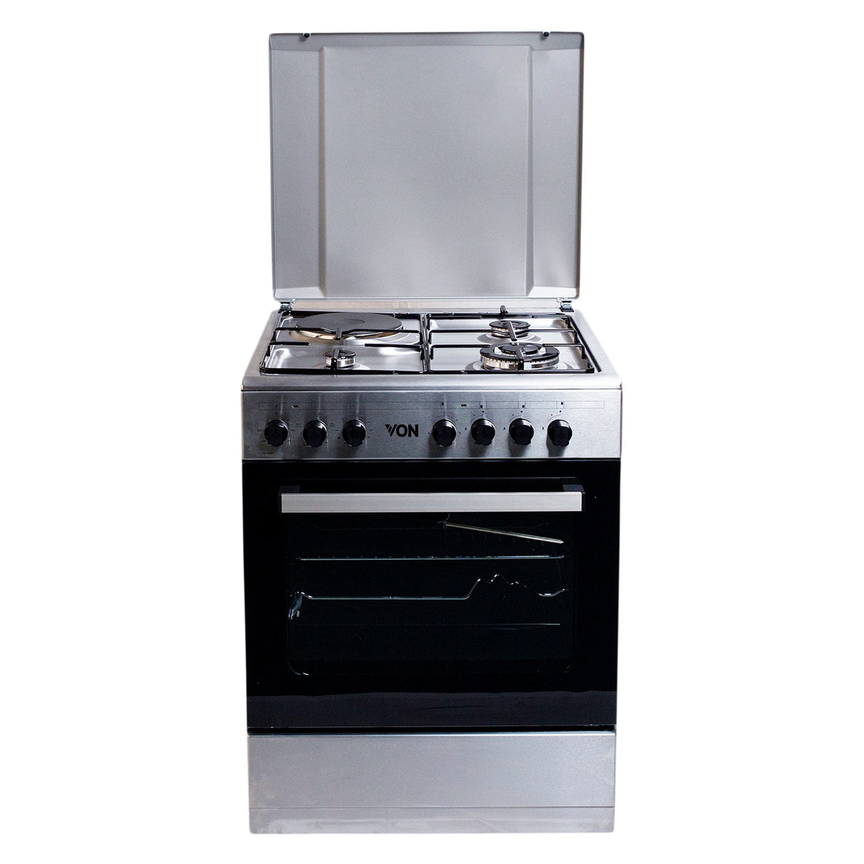 Buy Von Vac6S031Ux 3 Gas 1 Electric Cooker Silverblack Online ...