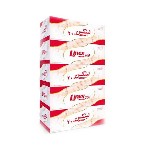 Linex Facial Tissue 200 Sheets Pack of 5 price in UAE | Carrefour UAE ...