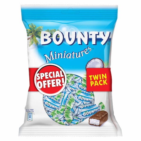 Bounty Miniatures Milk Chocolate, 150g Pack of 2 price in UAE ...