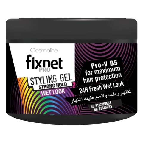 Buy Cosmaline Fixnet Pro Wet Look Strong Hold Hair Styling Gel 450ML ...