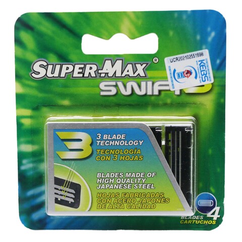 Buy Supermax Shaver Swift Cartridges X4 Online | Carrefour Kenya