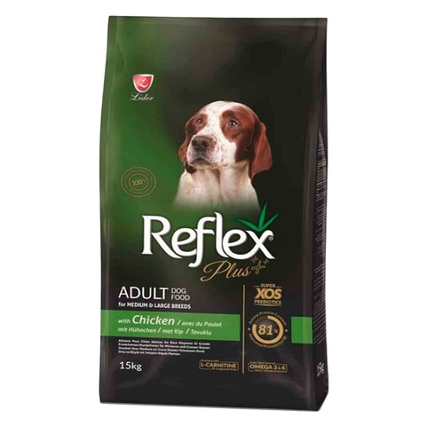 Buy Reflex Plus Adult Dog Food with Chicken 15kg Online | Carrefour Kenya