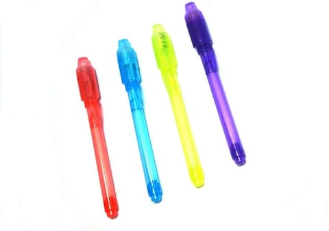 Invisible Uv Light Writing Pen To Hide The Secret Message Pack Of 4 ...